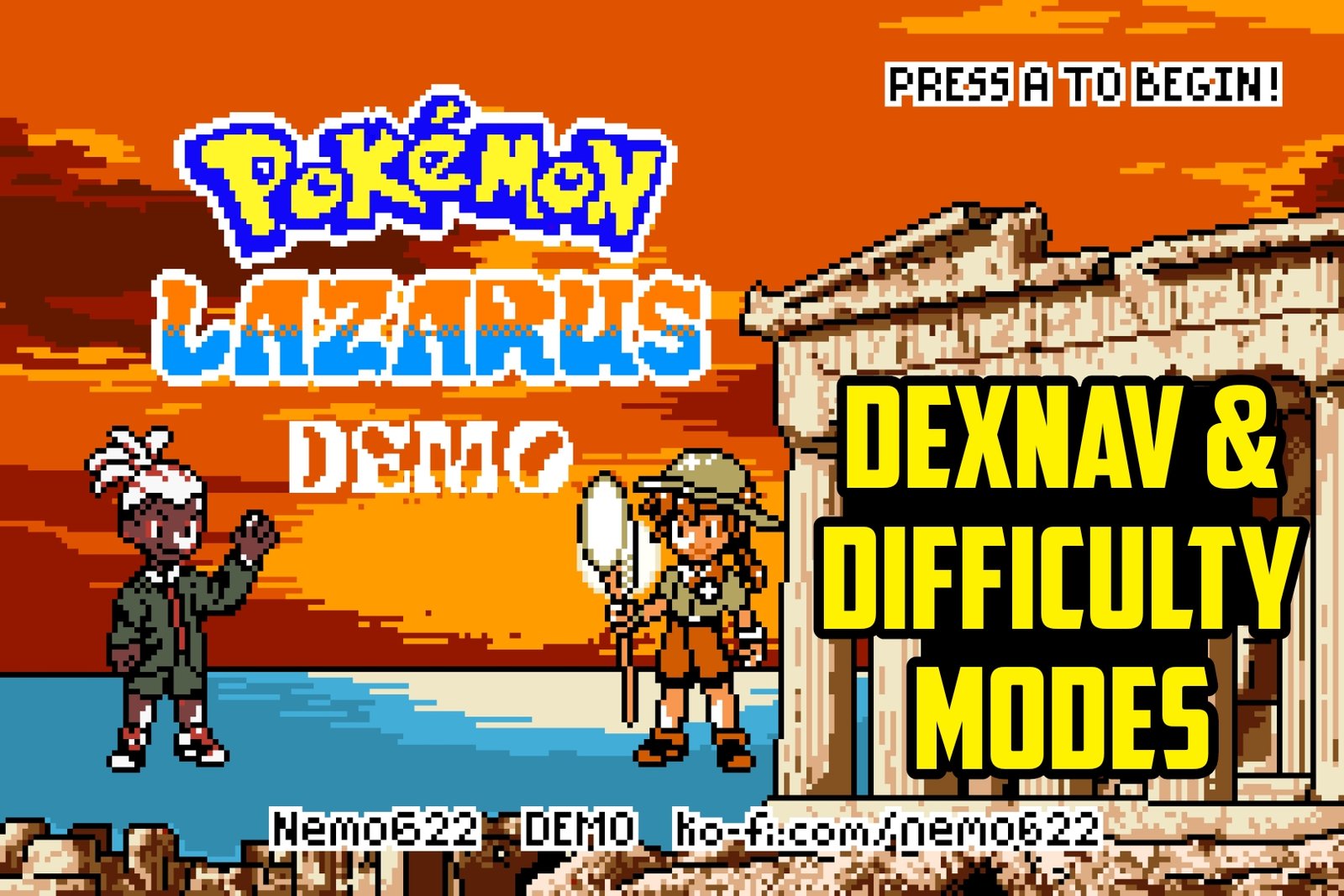 Pokemon Lazarus Dexnav and Difficulty Modes - GBACodes
