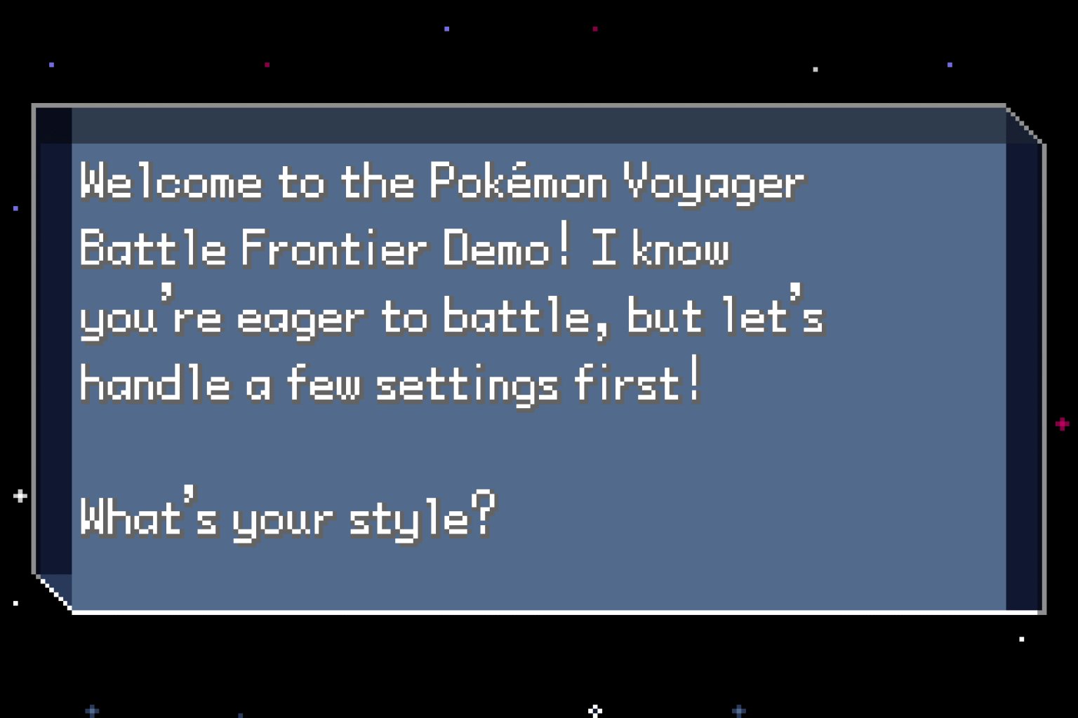 Pokemon Voyager Battle Frontier (Demo v1.2) GBA Download - GBACodes
